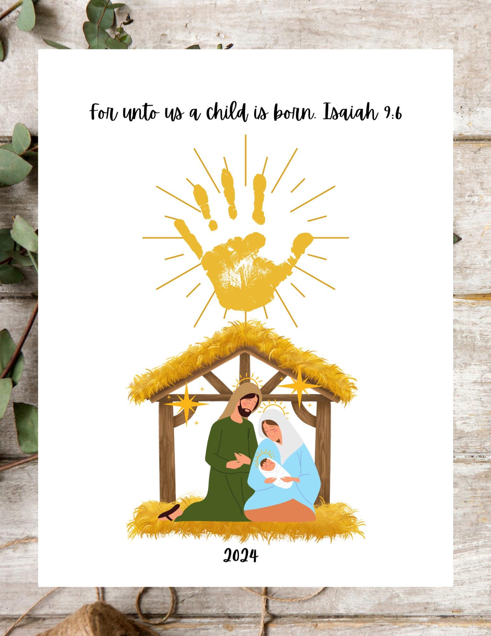Christmas Nativity Handprint Craft Printable Handprint Template ...