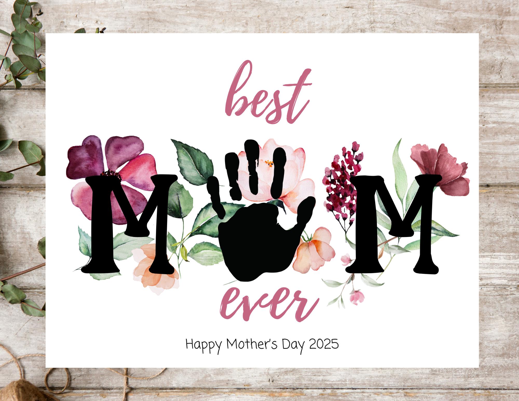 Mothers Day Handprint Craft Printable | Best Mom Ever Craft | Instant ...