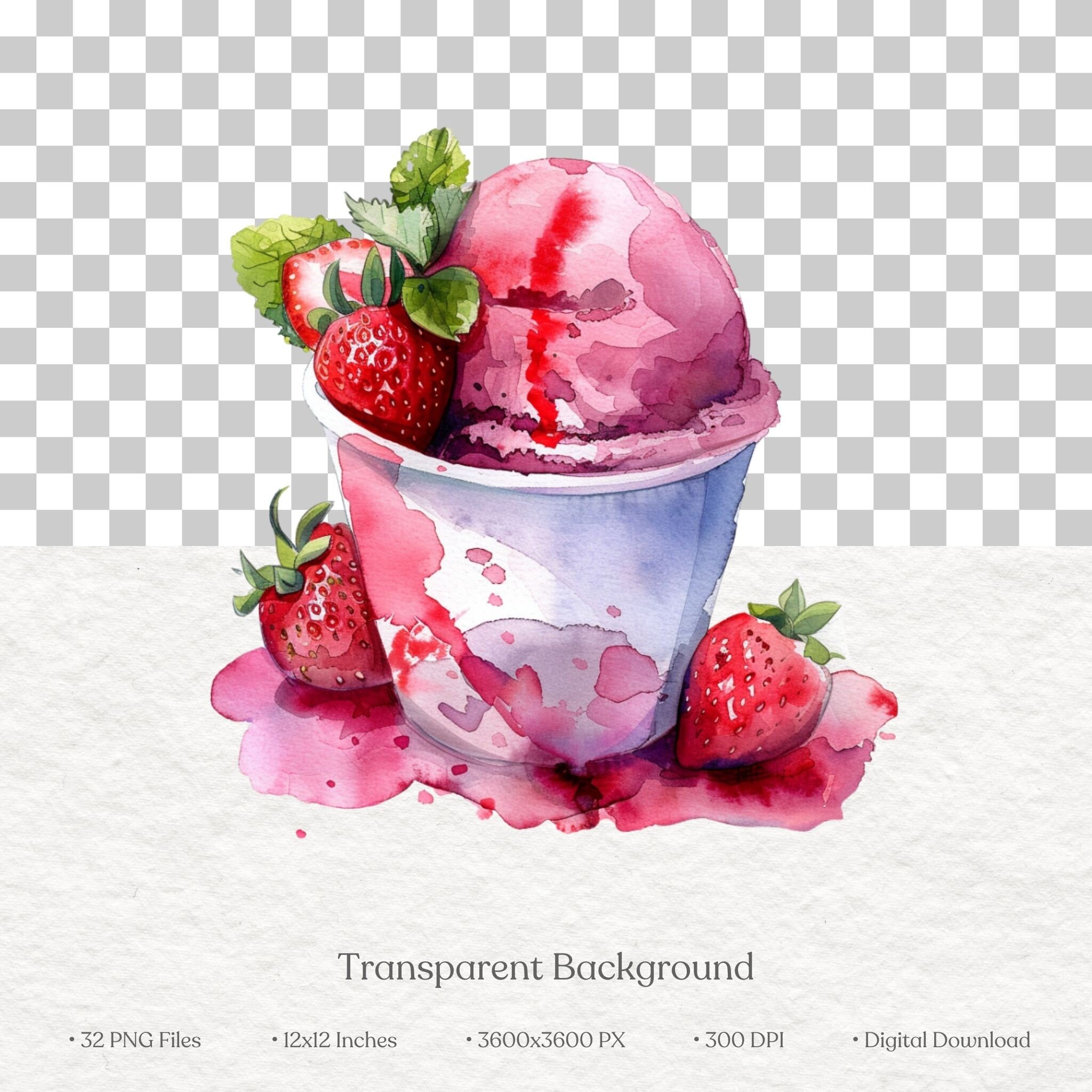 Gelato Ice Cream Clipart. PNG. Italian Food. Digital Download. - Etsy