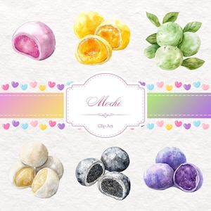 Mochi Desert Clipart. PNG. Japanese. Digital Download. - Etsy
