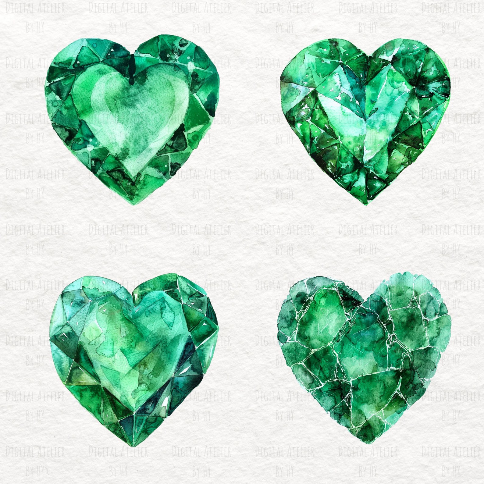 Birthstone Clipart. May Emerald. PNG. Digital Download. - Etsy