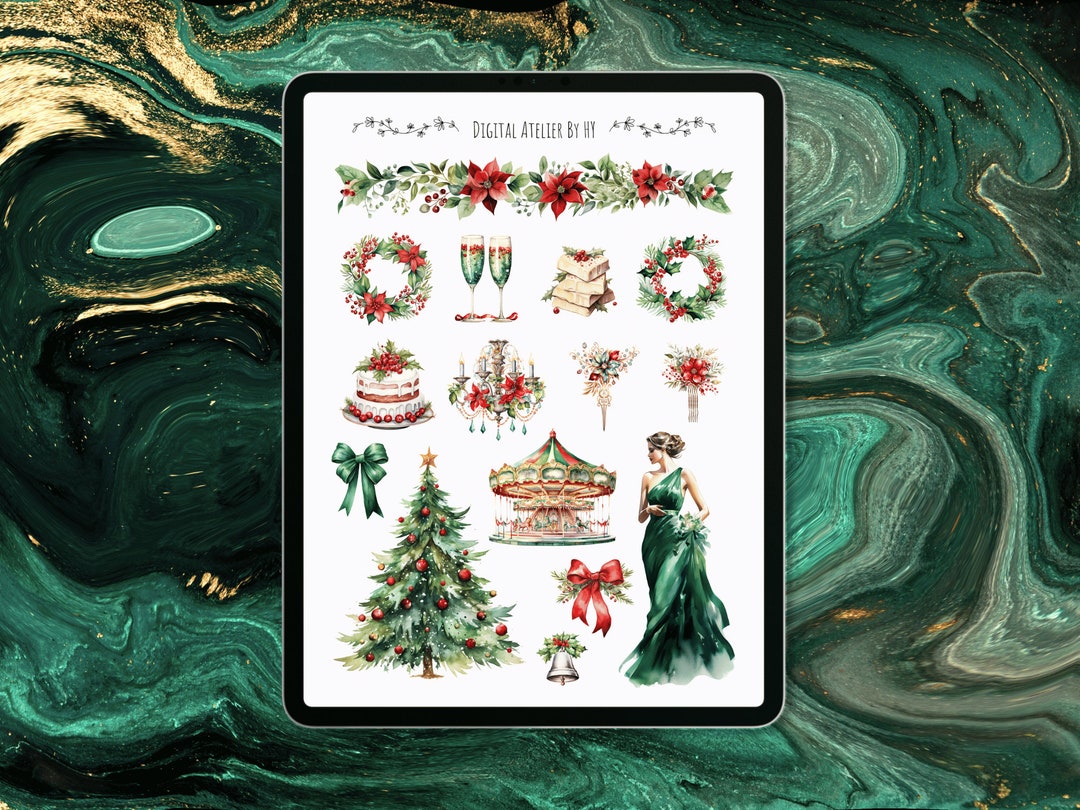 December Digital Stickers for Goodnotes, Winter, Christmas Digital ...