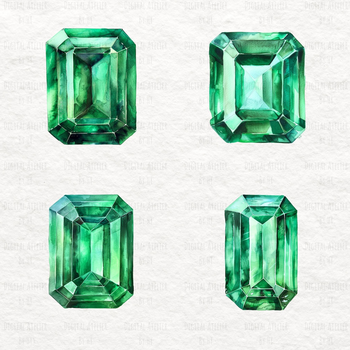 Birthstone Clipart. May Emerald. PNG. Digital Download. - Etsy