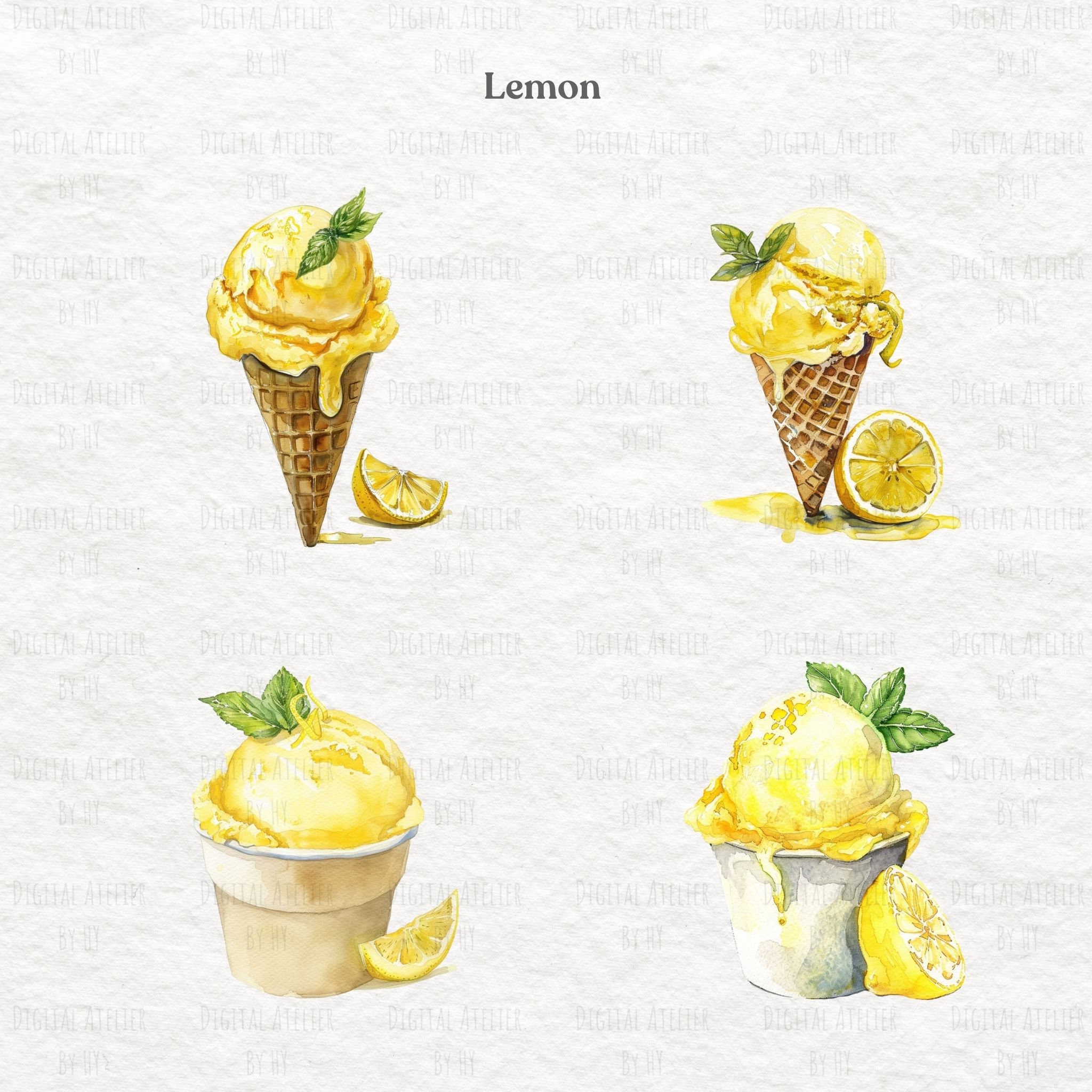 Gelato Ice Cream Clipart. PNG. Italian Food. Digital Download. - Etsy