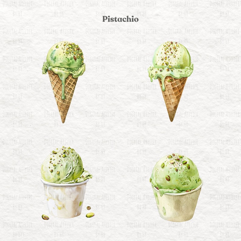 Gelato Ice Cream Clipart. PNG. Italian Food. Digital Download. - Etsy