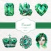 Birthstone Clipart. May Emerald. PNG. Digital Download. - Etsy
