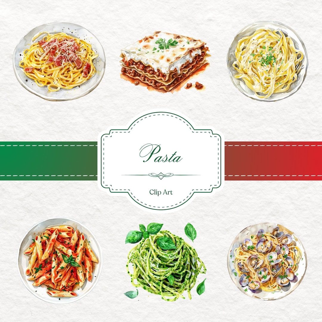 Pasta Clipart. PNG. Italian Food. Digital Download. - Etsy