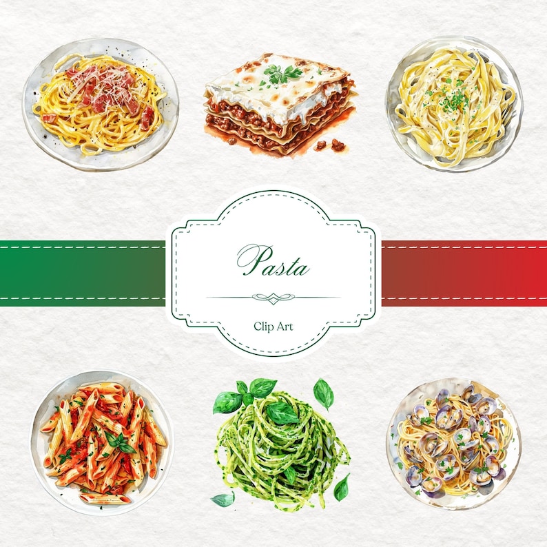 Pasta Clipart. PNG. Italian Food. Digital Download. - Etsy