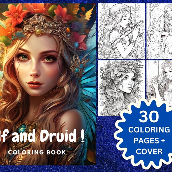 Druid Coloring Book - Etsy
