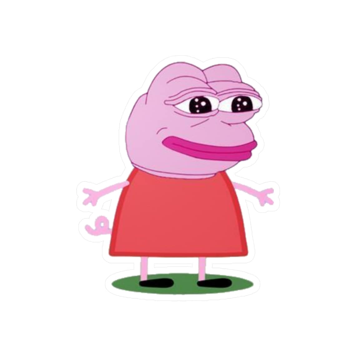Peppa Meme Sticker | Peepohappy Emote Pig |vinyl Decal - Etsy