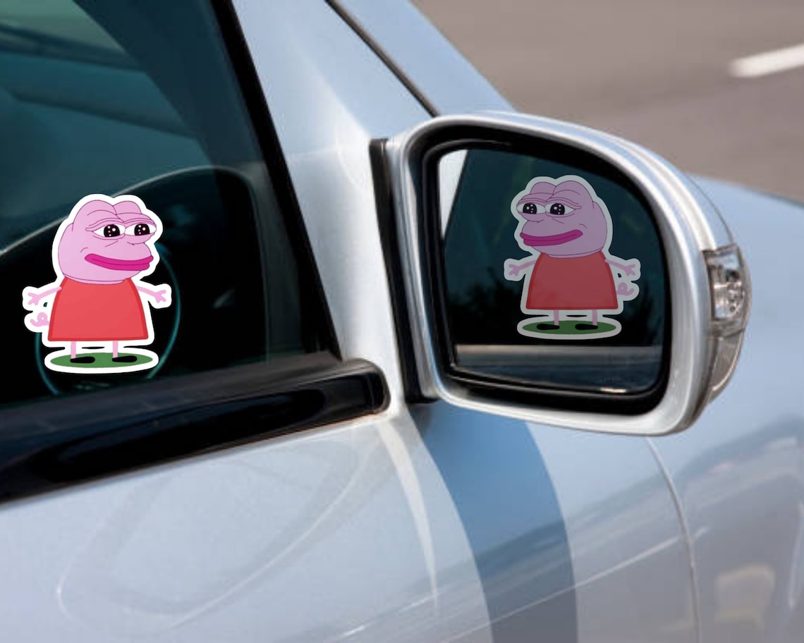 Peppa Meme Sticker | Peepohappy Emote Pig |vinyl Decal - Etsy