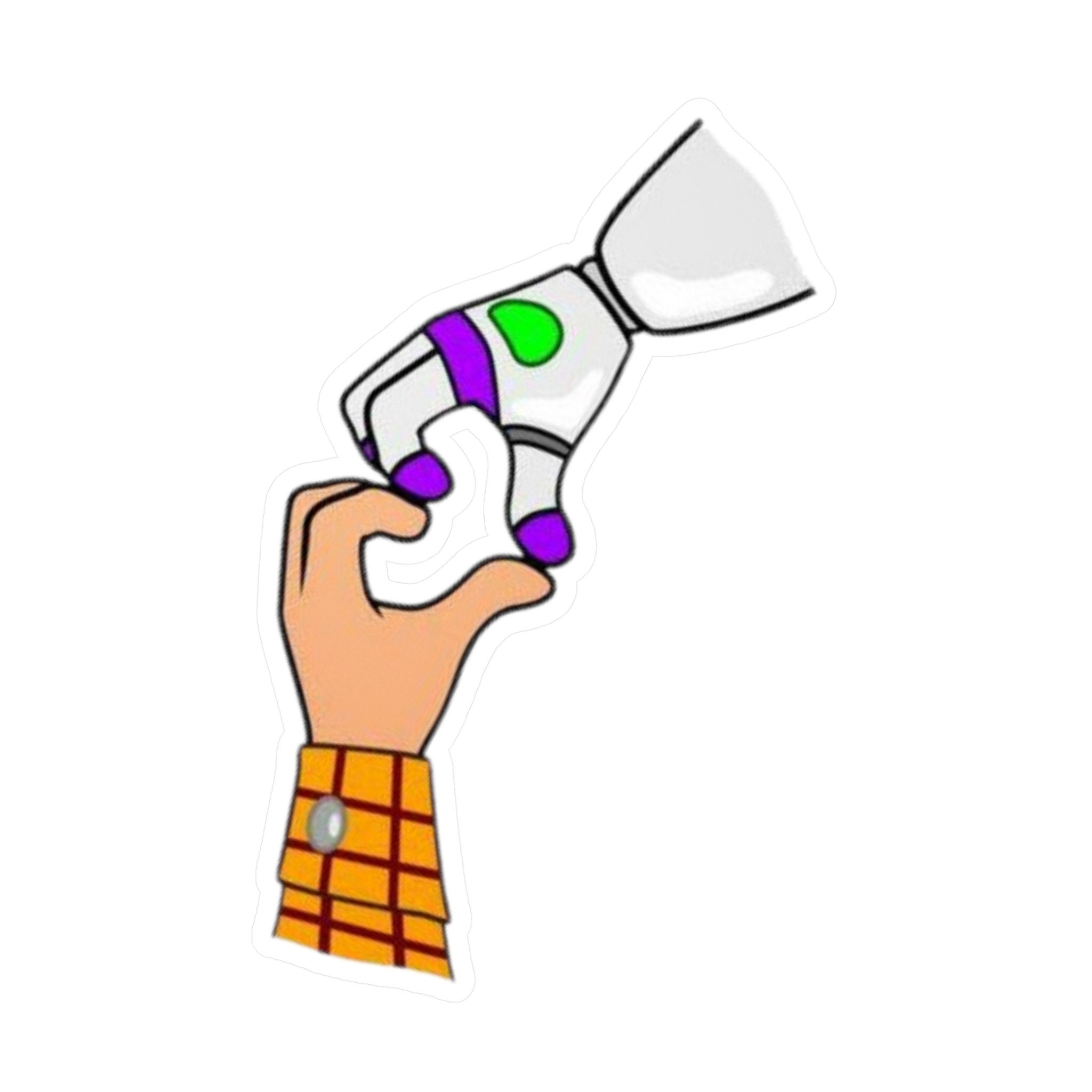 Buzz Lightyear and Sheriff Woody Finger Heart Sticker | Sticker | Decal ...