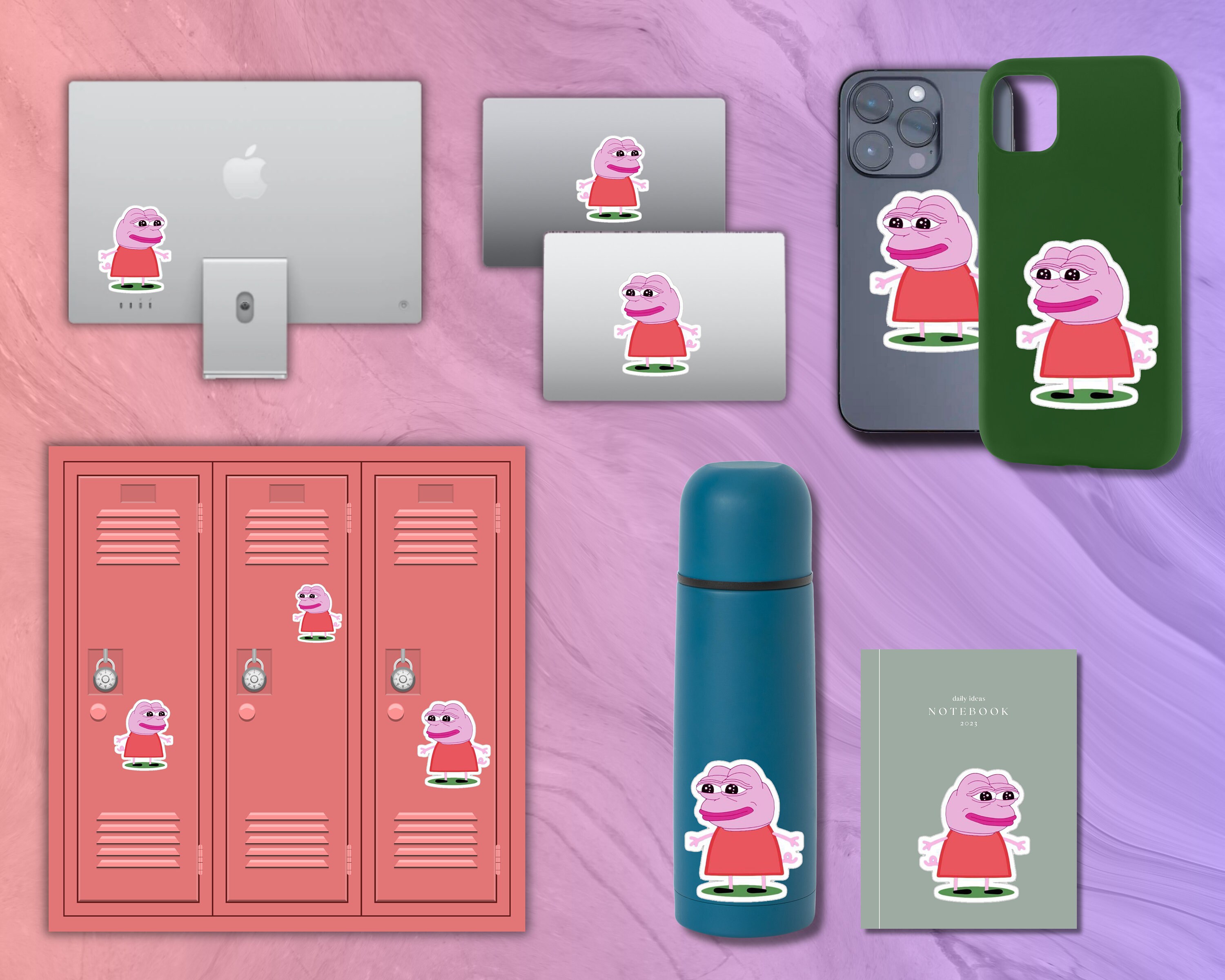 Peppa Meme Sticker Peepohappy Emote Pig vinyl Decal - Etsy UK