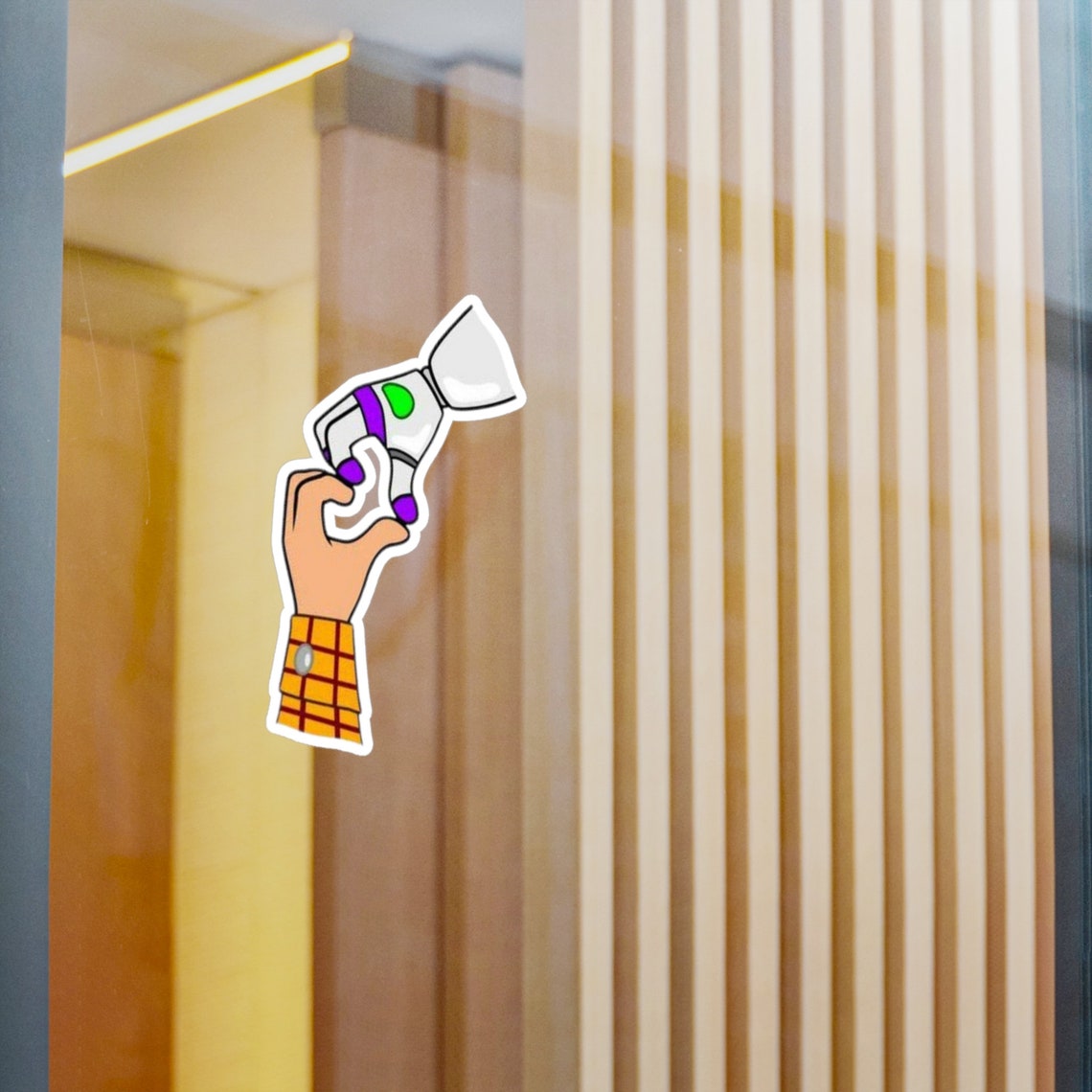 Buzz Lightyear and Sheriff Woody Finger Heart Sticker | Sticker | Decal ...