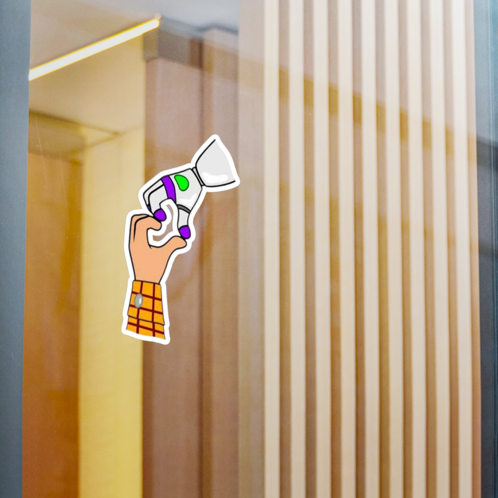 Buzz Lightyear and Sheriff Woody Finger Heart Sticker | Sticker | Decal ...
