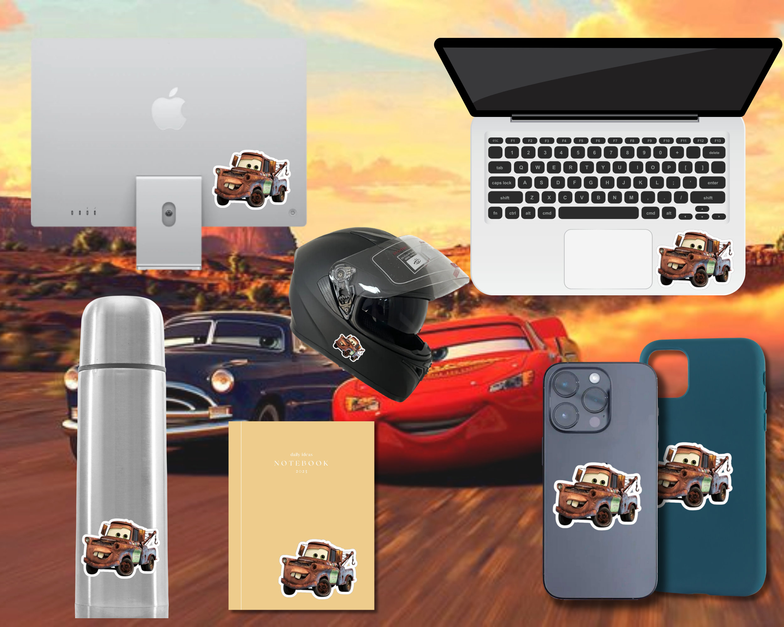 Tow Mater Sticker | Cars Sticker | Decal - Etsy