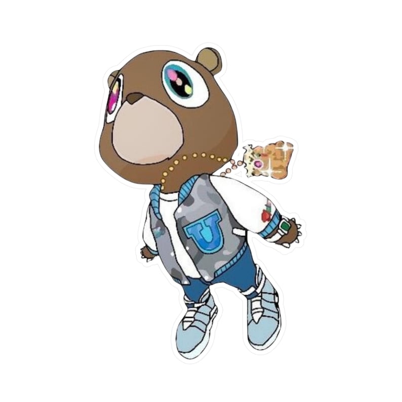 Graduation Bear Sticker | Kanye West Sticker-decal - Etsy