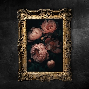 Victorian Aesthetic Darkacademia, Flowers Decore Printable Art Moody ...