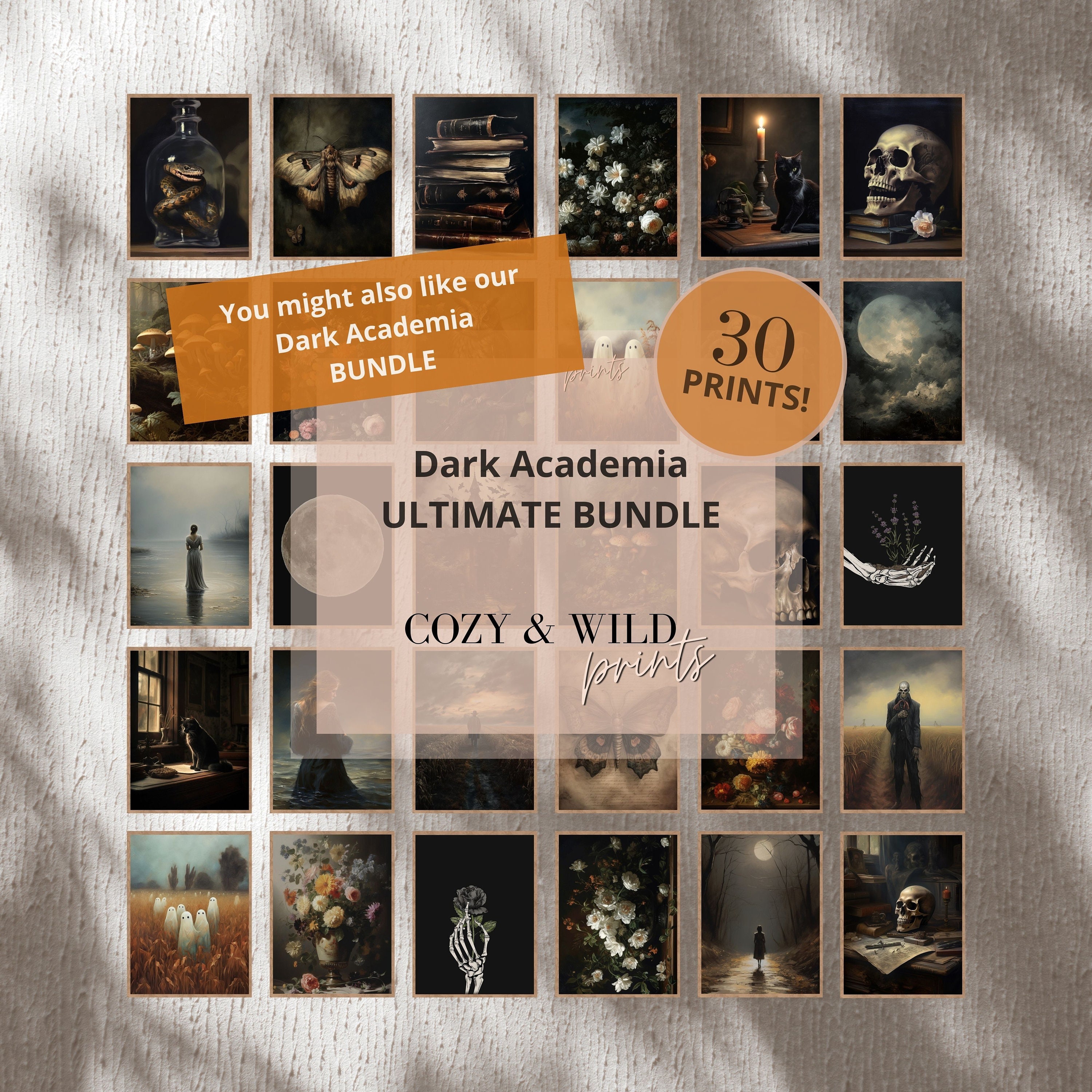 Dark Academia Decor Set of 8 Printables, Pink Goth Room Decor, Digital ...