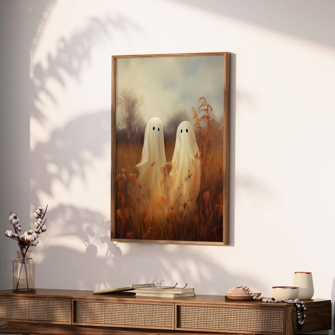 Ghosts Art Print, Halloween Art Print, Digital Prints, Halloween Decor ...