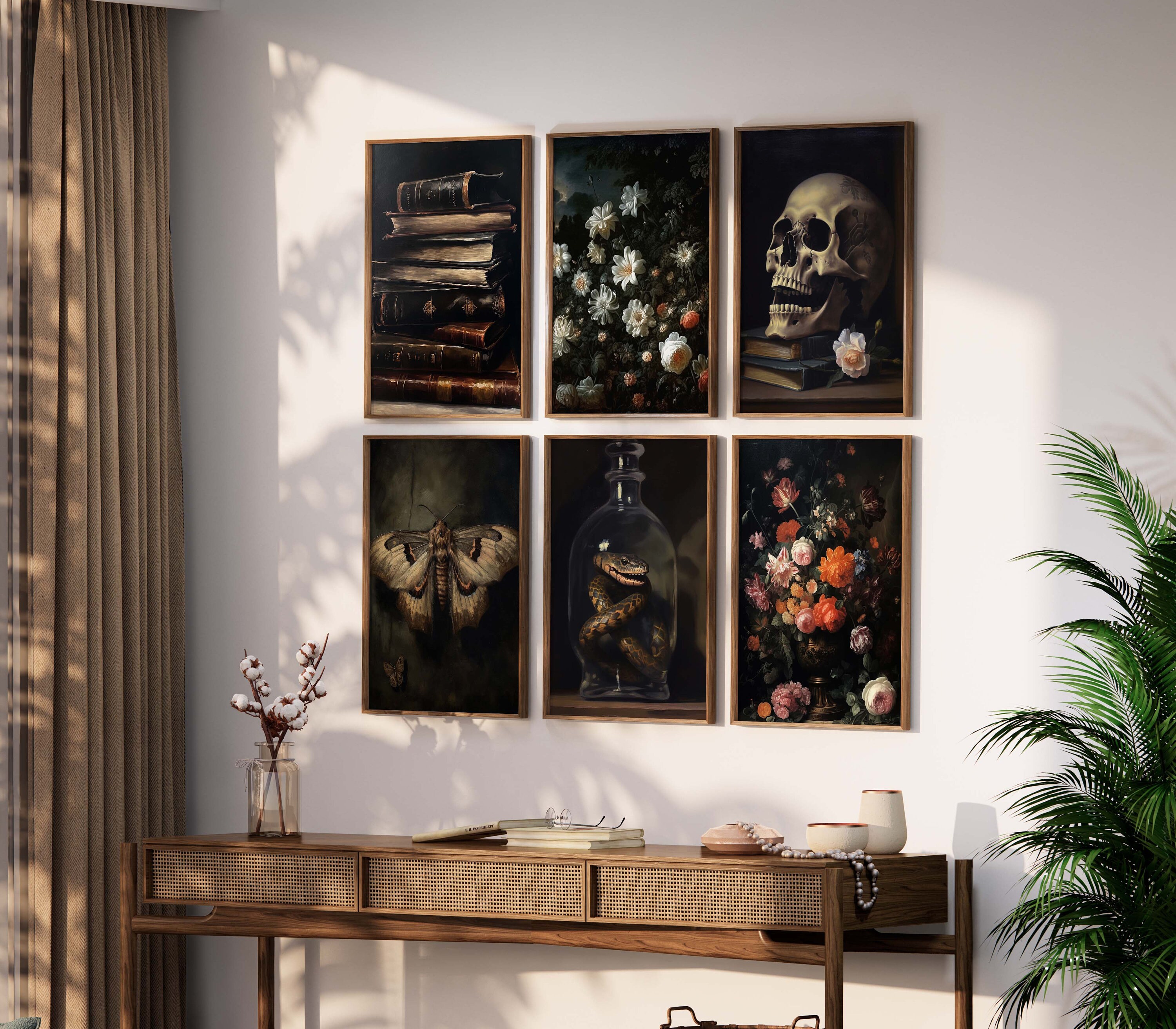 Dark Academia Decor Set of 9 Halloween Printables Vintage - Etsy