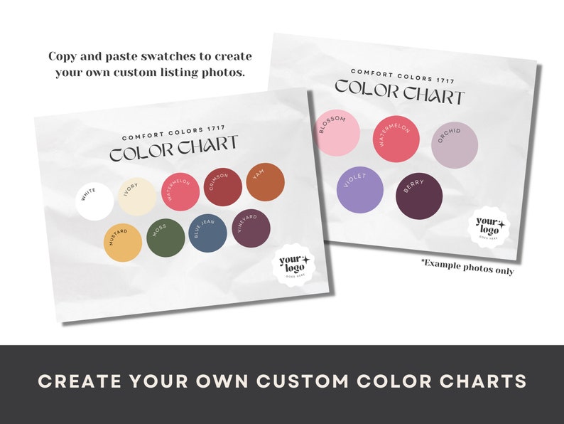 Editable Comfort Colors 1717 Color Chart, Customizable Canva Template ...