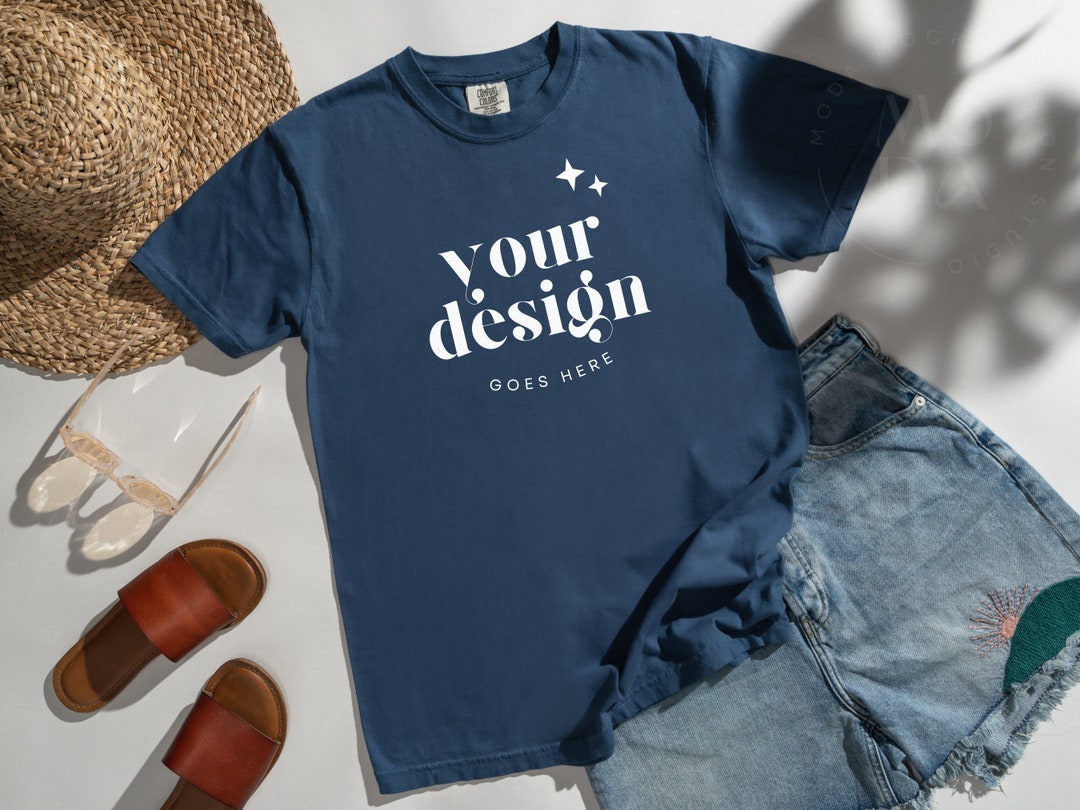 Midnight Comfort Colors 1717 Mockup | T Shirt Mockup | Comfort Colors ...