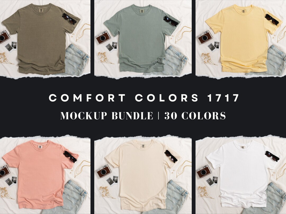 Comfort Colors 1717 Mockup Bundle | T Shirt Mockups | Comfort Colors ...