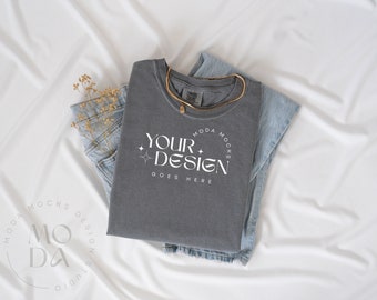 Comfort Colors 1717 Mockup Bundle Folded T Shirt Mockups Comfort Colors ...