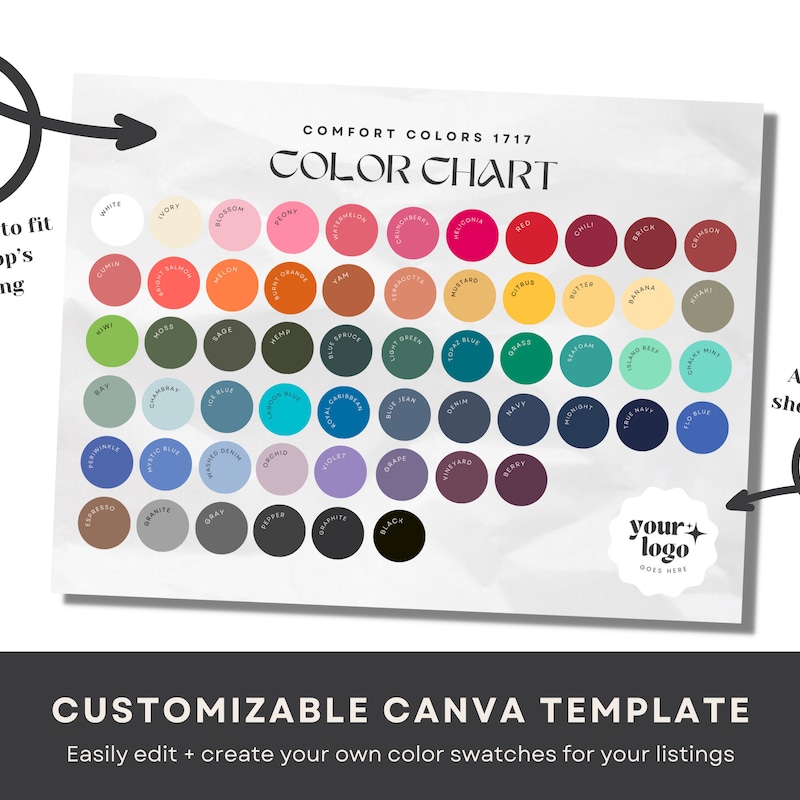 Sublimation Color Chart - Etsy
