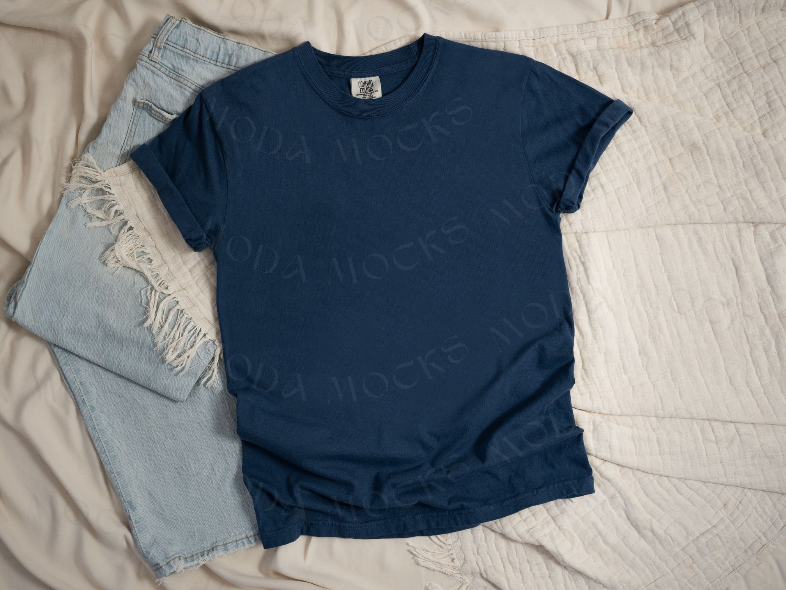 Midnight Comfort Colors 1717 Mockup | T Shirt Mockup | Comfort Colors ...