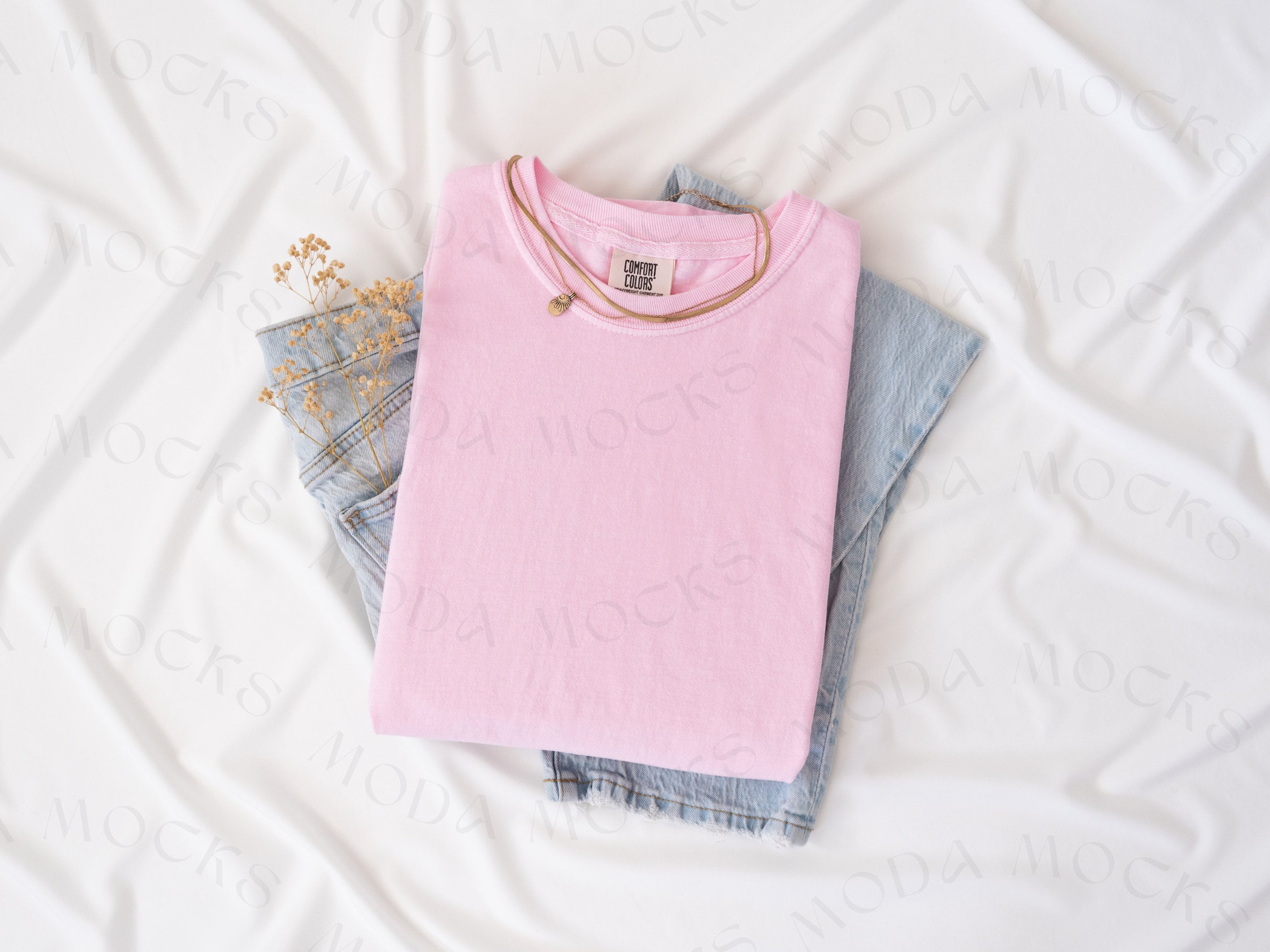 Blossom Comfort Colors 1717 Mockup | Folded T Shirt Mockup | Comfort ...