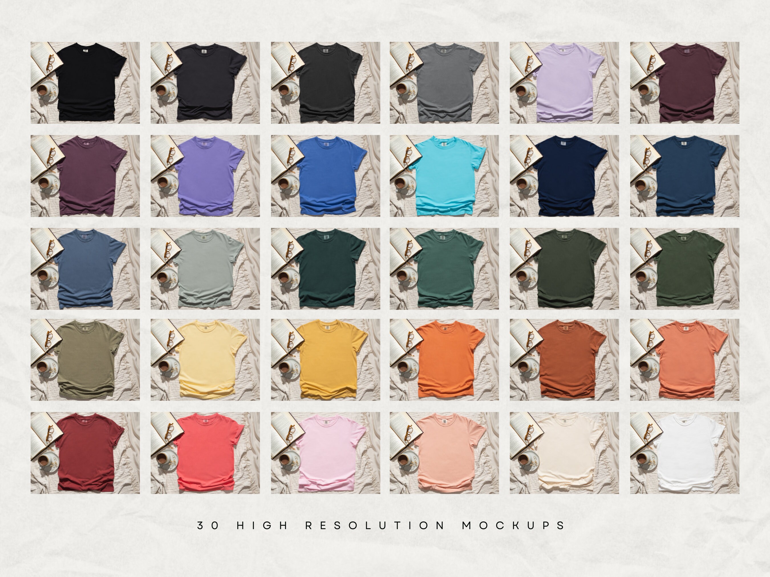 Comfort Colors 1717 Mockup Bundle | T Shirt Mockups | Comfort Colors ...