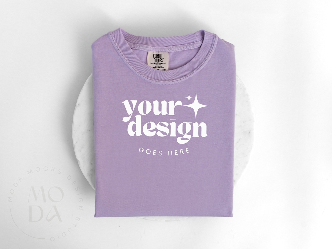 Orchid Comfort Colors 1717 Mockup | Folded T Shirt Mock up | Comfort ...