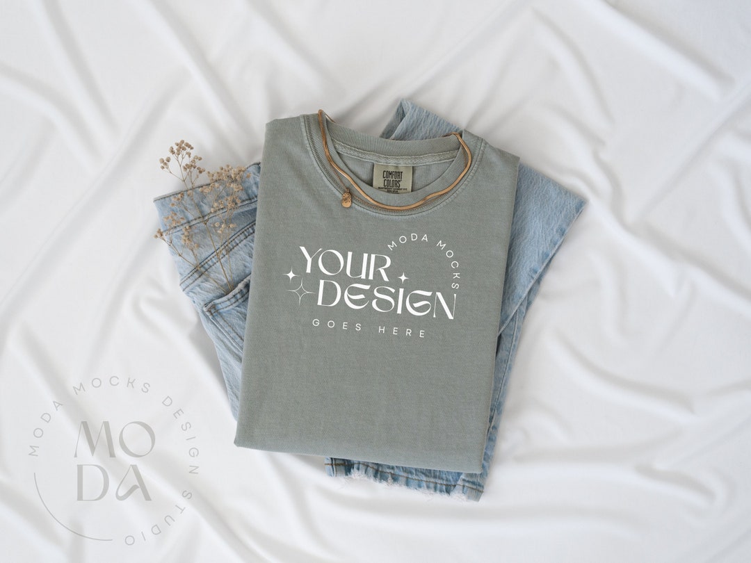 Bay Comfort Colors 1717 Mockup | Folded T Shirt Mockup | Comfort Colors ...