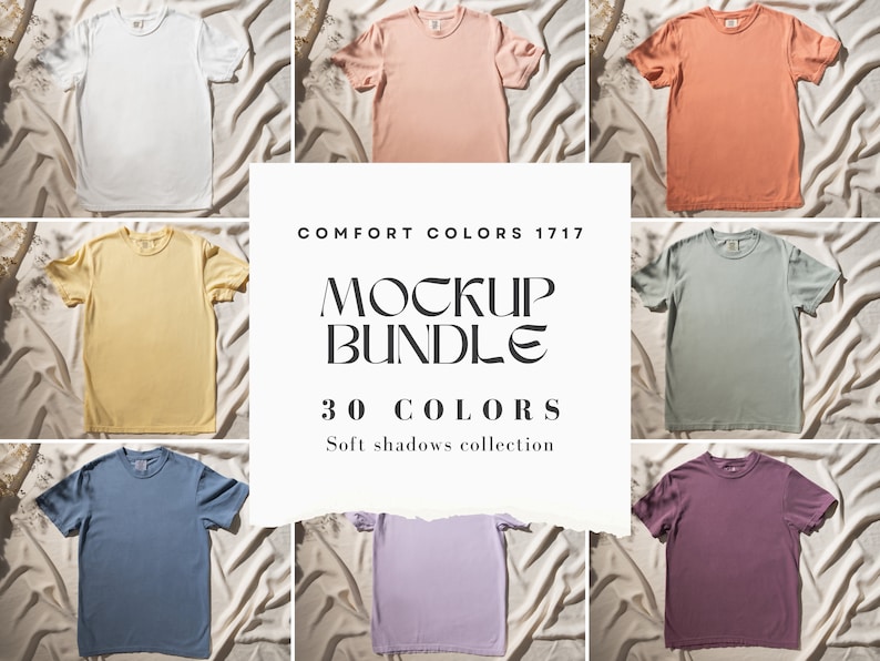 Comfort Colors 1717 Mockup Bundle | T Shirt Mockups | Comfort Colors ...