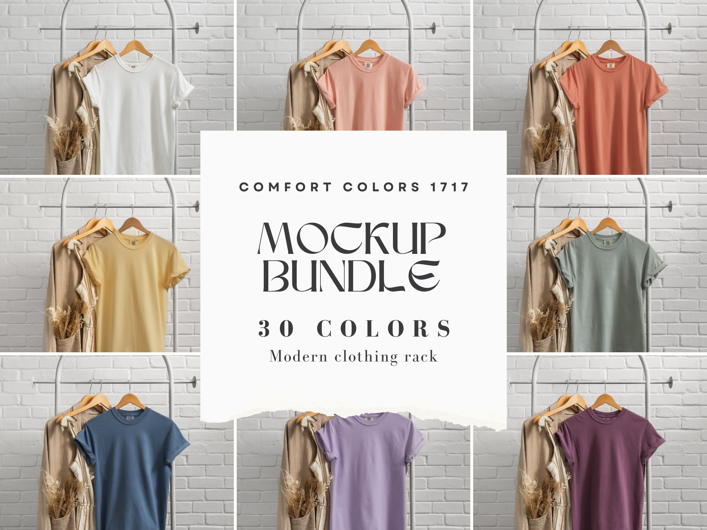 Comfort Colors 1717 Mockup Bundle | T Shirt Mockups | Comfort Colors ...