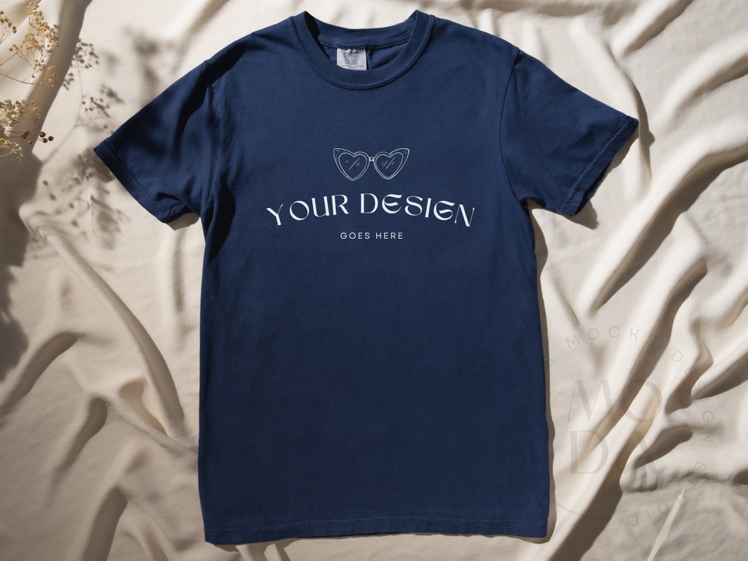 True Navy Comfort Colors 1717 Mockup | T Shirt Mockup | Comfort Colors ...