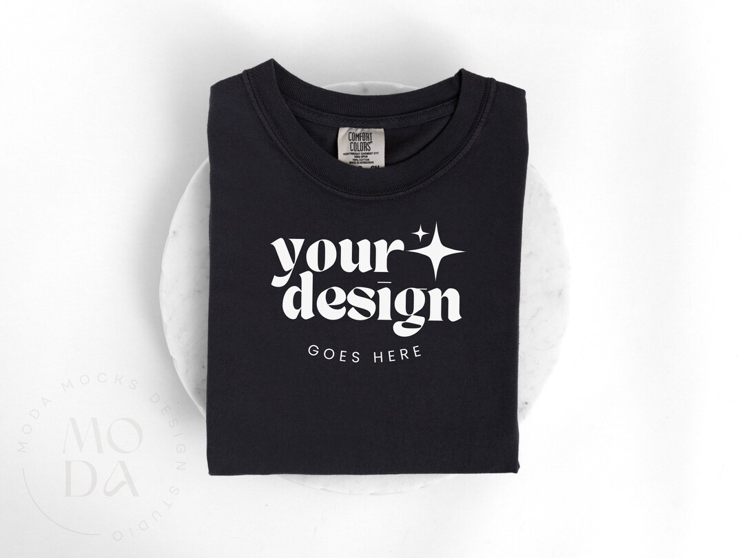 Graphite Comfort Colors 1717 Mockup | Folded T Shirt Mock up | Comfort ...