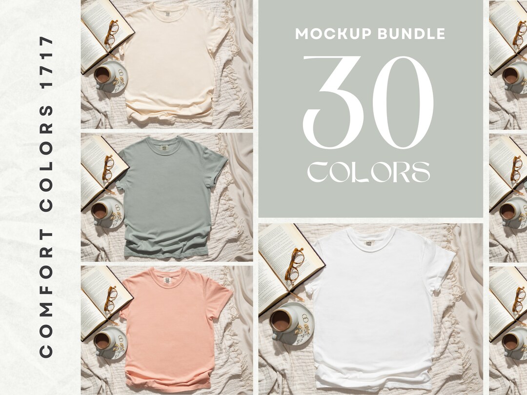 Comfort Colors 1717 Mockup Bundle | T Shirt Mockups | Comfort Colors ...