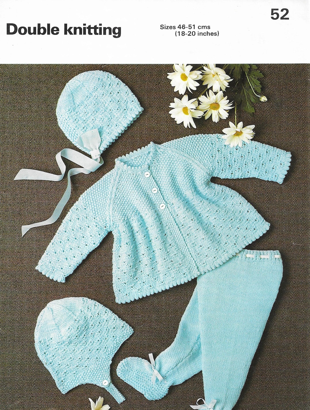 Baby Pram Set Knitting Pattern, PDF, 18-20, Vintage, Coat, Leggings ...