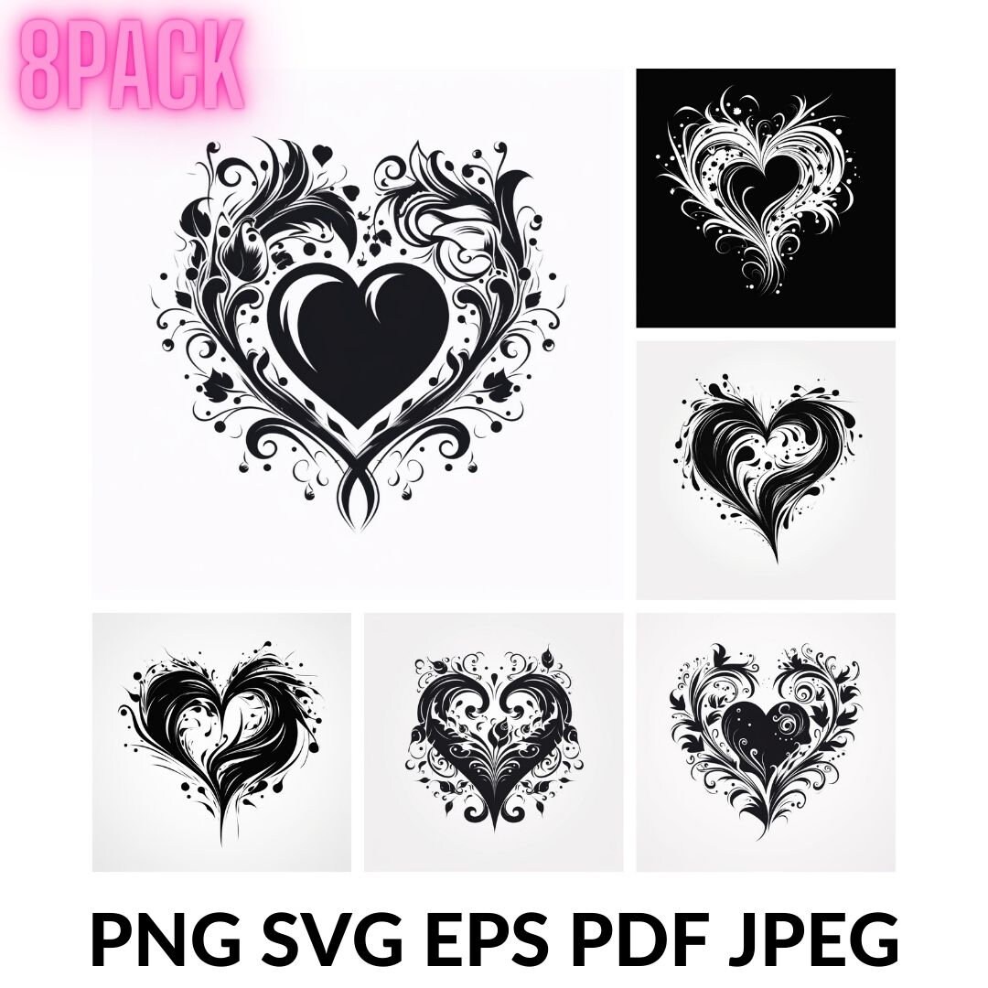 Heart Svg Bundle, Heart Svg, Hand Drawn Heart Svg, Open Heart Svg ...