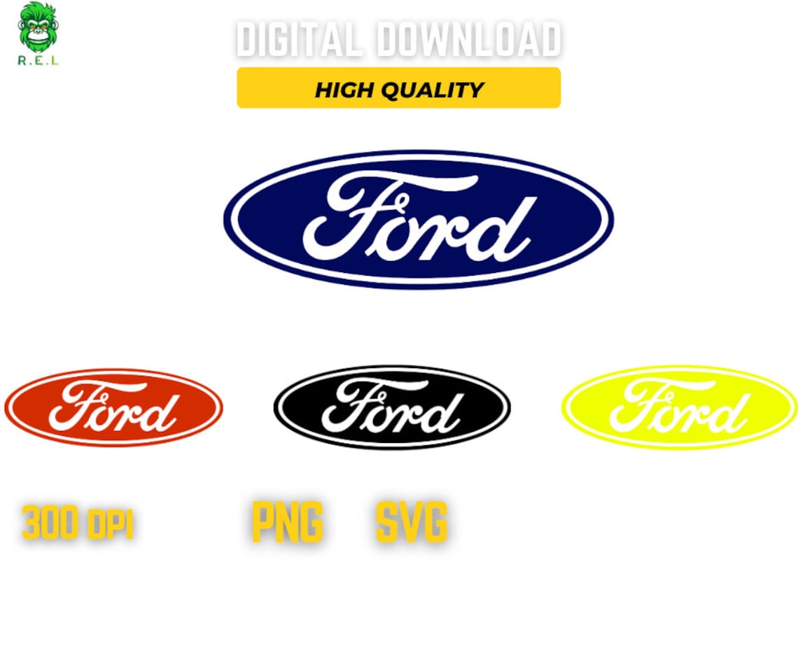 Digital Ford Logo SVG File for DIY Ford Projects - Printable Design - Etsy