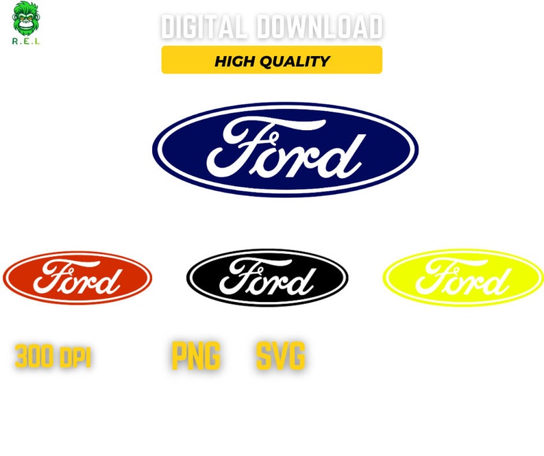 Digital Ford Logo SVG File for DIY Ford Projects - Printable Design - Etsy