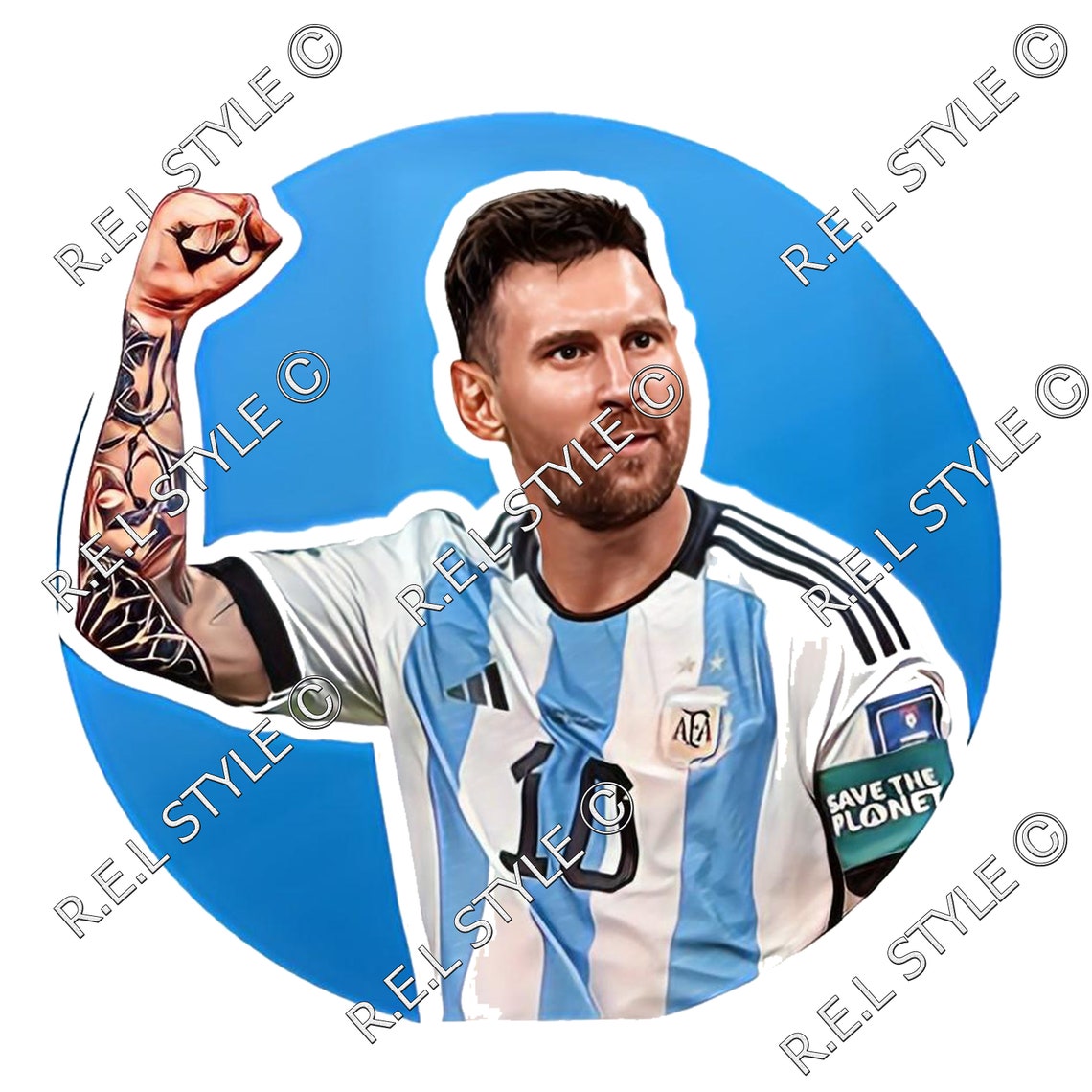 Lionel Messi Argentina Clip Art Digital Download - PNG & JPEG Soccer ...