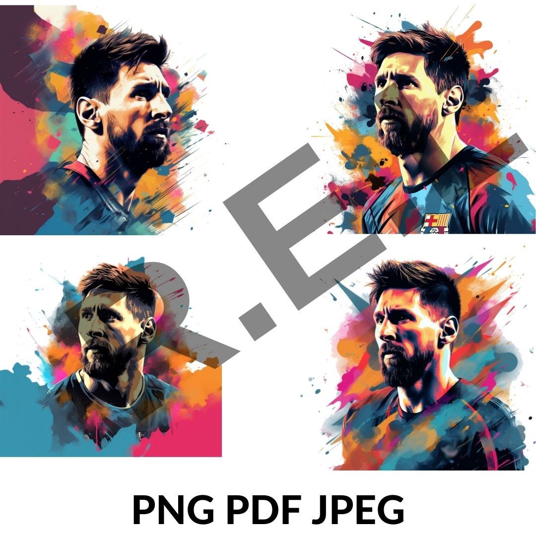 4 Premium Lionel Messi Clip Art Collection - PNG & JPG, High Quality ...