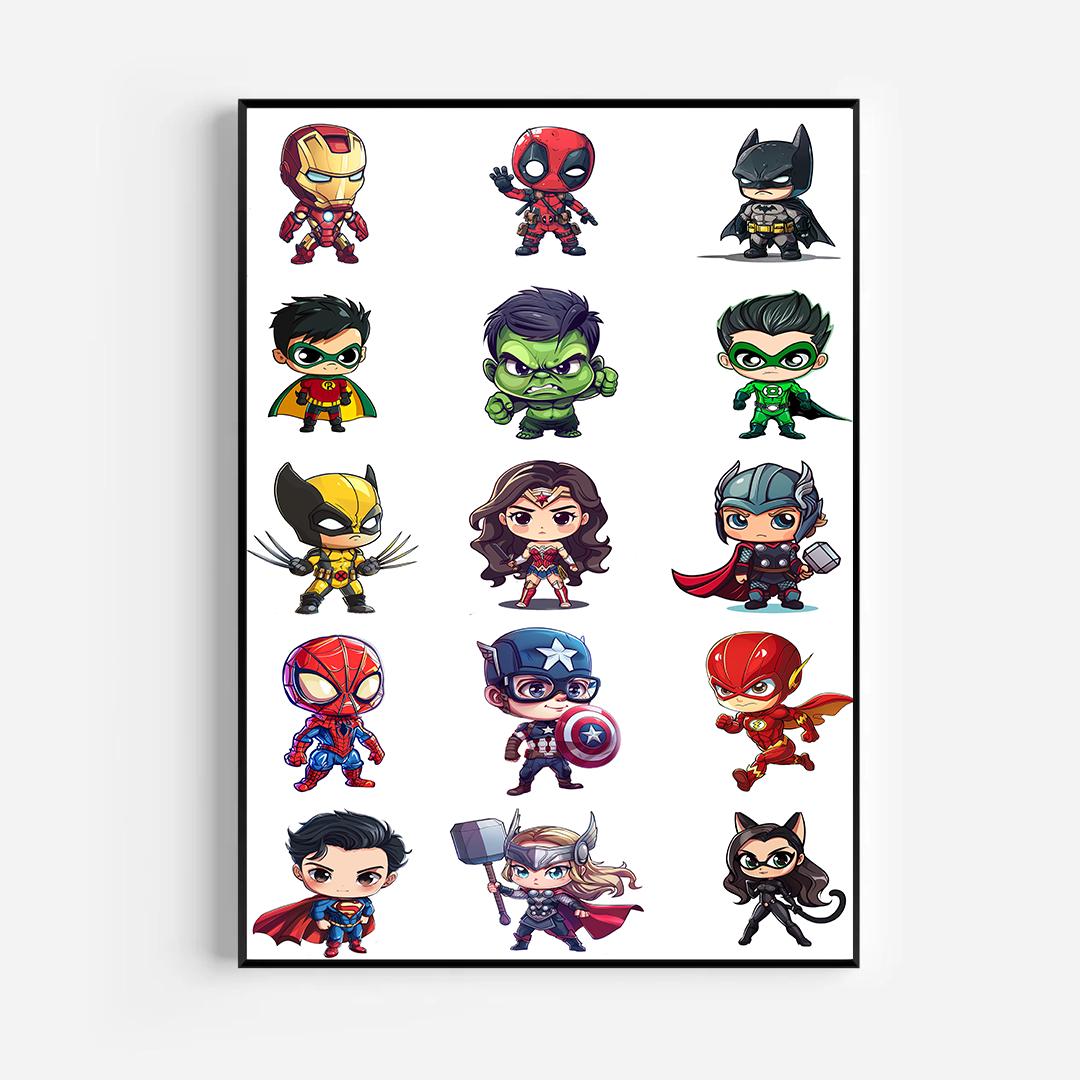 Super Hero Prints, Super Hero Wall Art, Super Hero Print, Super Hero ...
