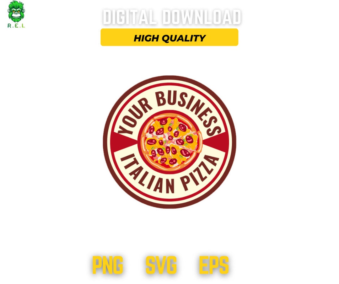 Custom Pizzeria Logo: Stand Out in Style Personalize Your Business ...