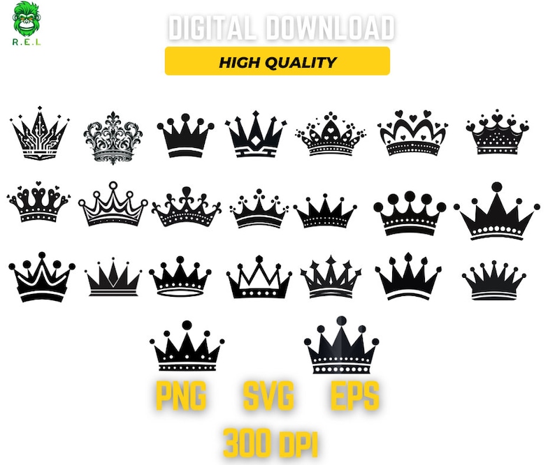 Royal Crown SVG File, King Crown SVG, Queen Crown SVG, File for Cricut ...