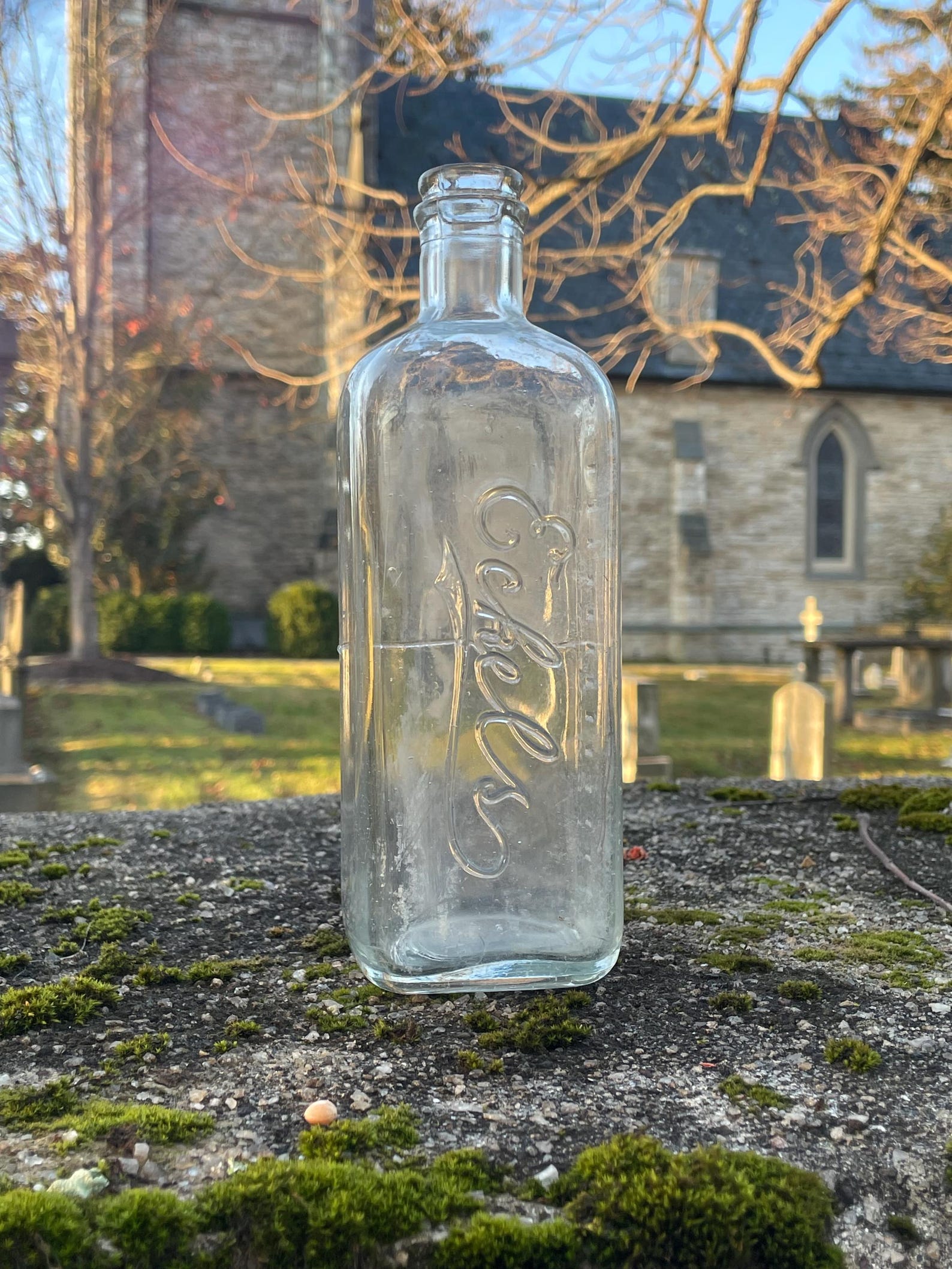 1920s Eckels Embalming Fluid Bottle/embossed Collectable Glass/vintage ...